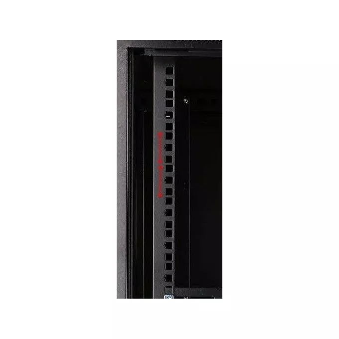 Extralink Szafka wisząca rack 12U 600x600 czarna szklane drzwi | Kakto.pl
